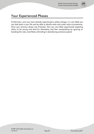 Key to me profile - Process Communication Model | PDF
