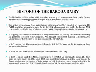 presetaton on baroda dairy | PPTX