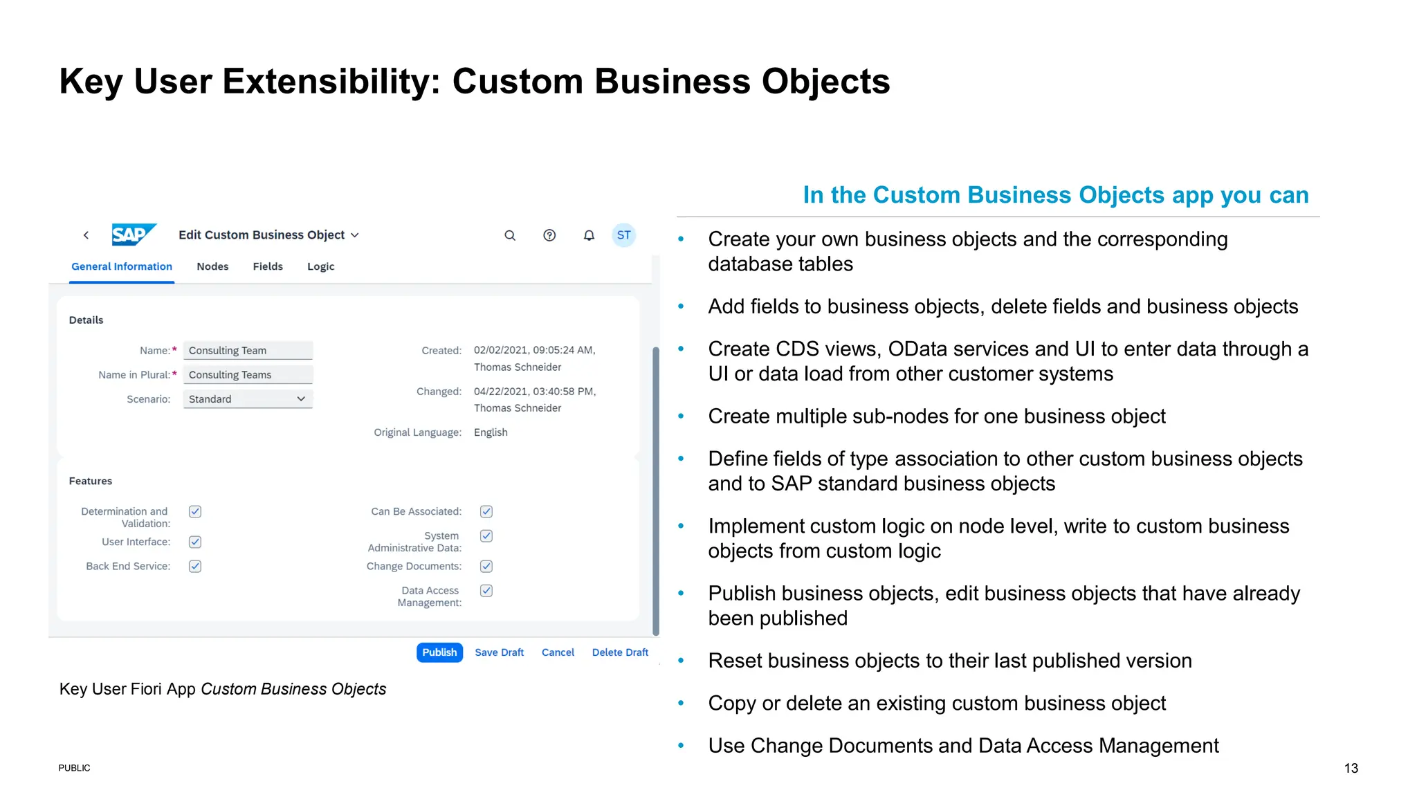 SAP S/4 Hana:Key User Extensibility Overview | PDF