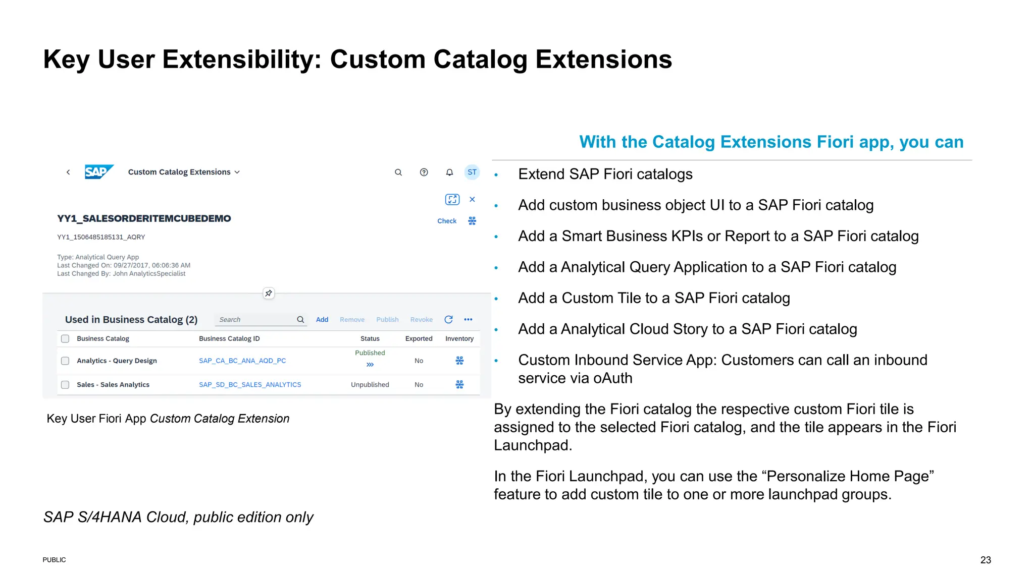 SAP S/4 Hana:Key User Extensibility Overview | PDF