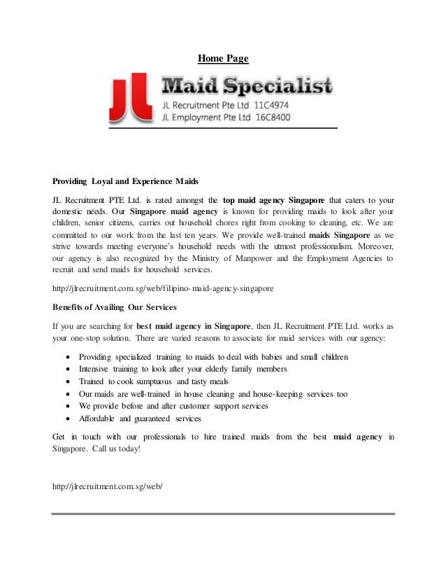 Filipino Maid Agency Singapore