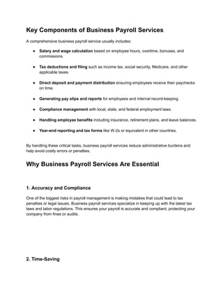 What Are Business Payroll Services and Why Are They Essential for Every ...