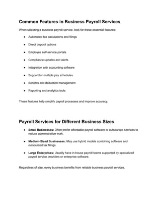 What Are Business Payroll Services and Why Are They Essential for Every ...