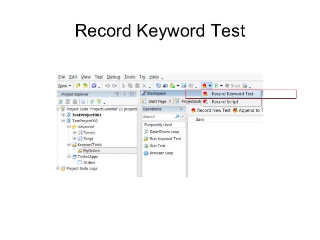 Keyword Driven Testing Using Testcomplete
