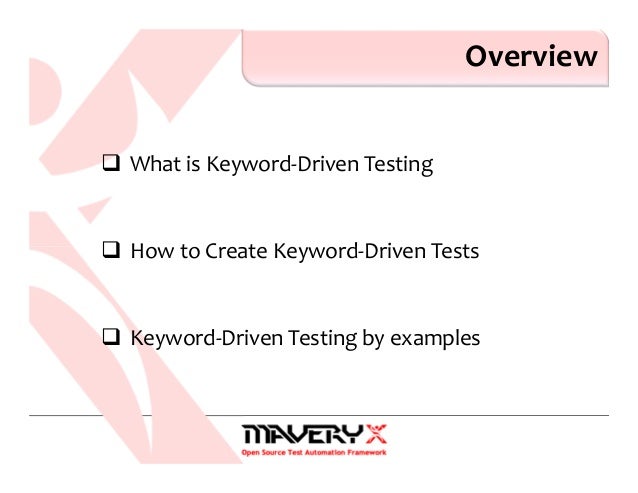 Keyword Driven Testing