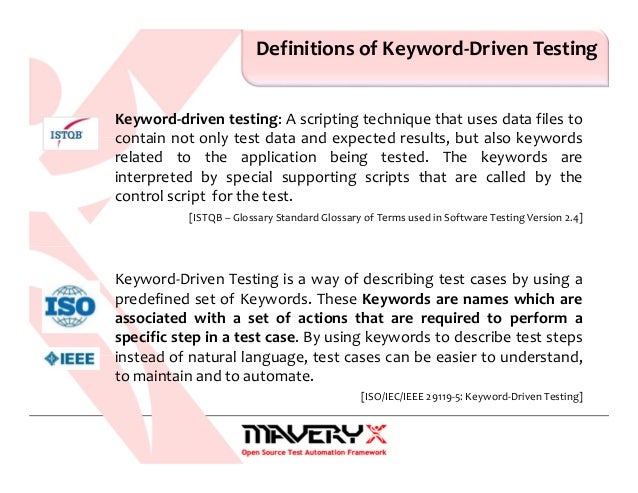 Keyword Driven Testing