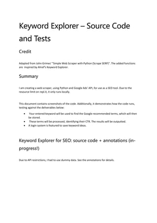 Keyword Explorer for SEO | PDF