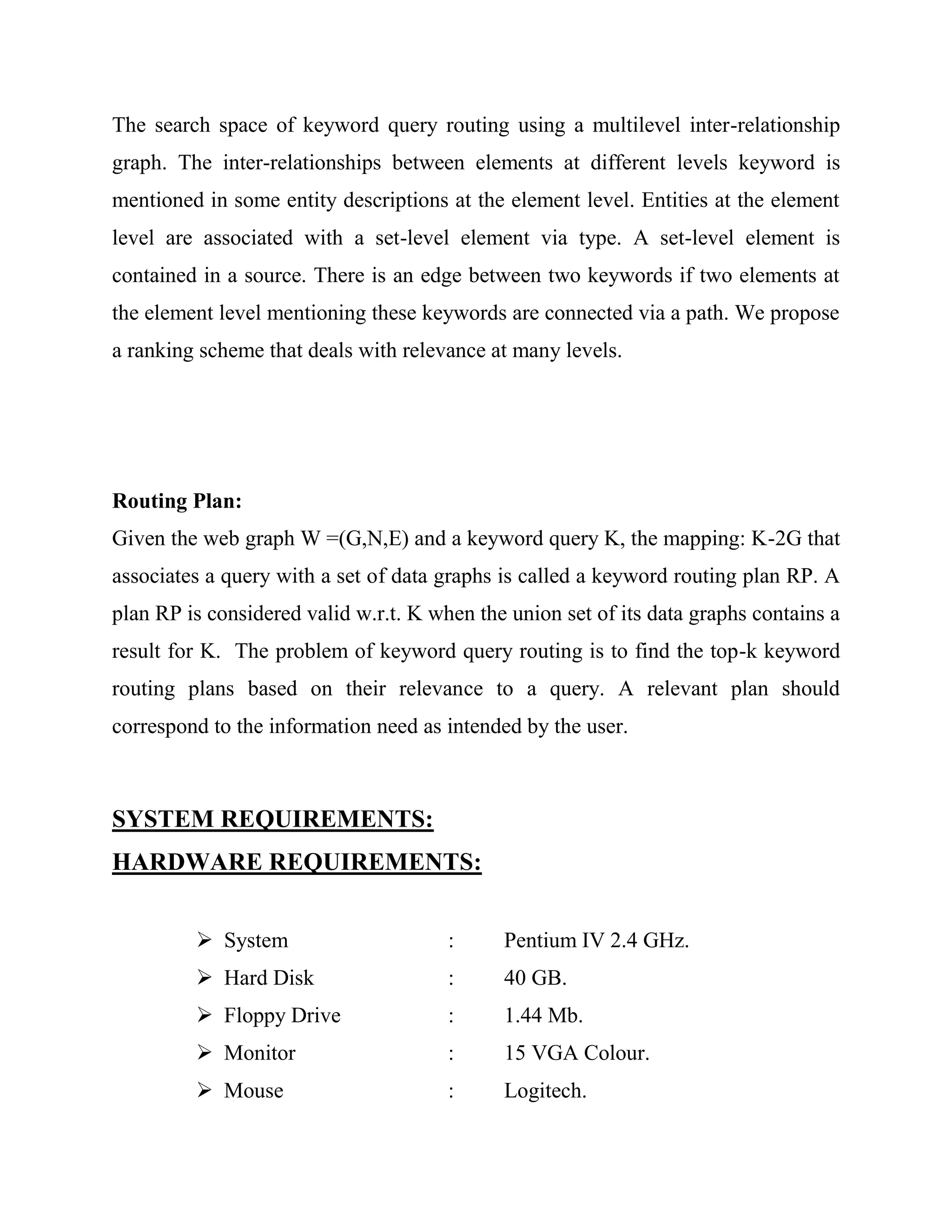 2014 Ieee Java Data Mining Project Keyword Query Routing Pdf