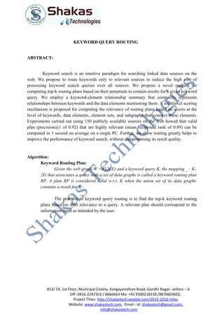 Keyword query routing | PDF