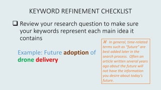 Keyword refinement training | PPT