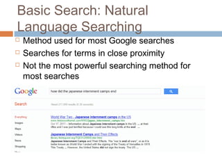 Keyword Searching: Advanced Techniques | PPT