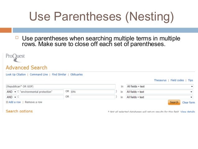 Keyword Searching: Advanced Techniques