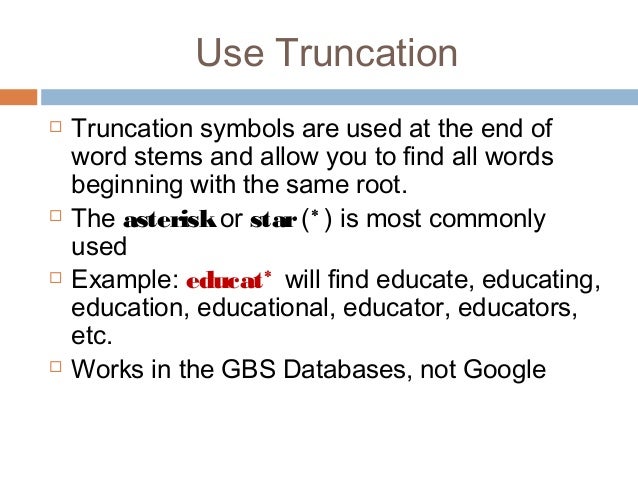 Keyword Searching: Advanced Techniques