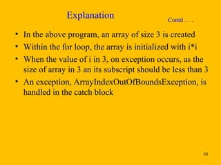 Keywords for exceptions.44