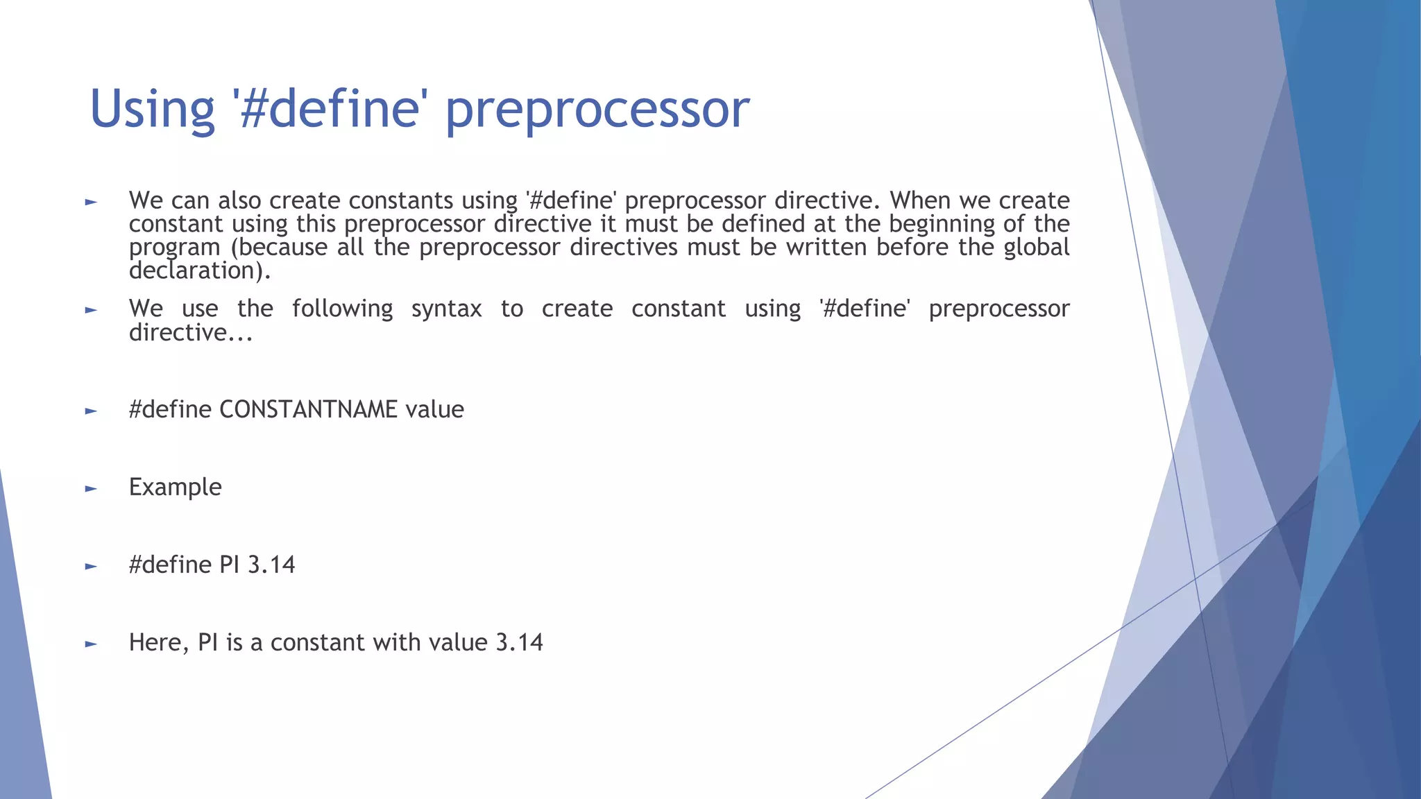 Keywords Identifiers Datatypes In C Ppt