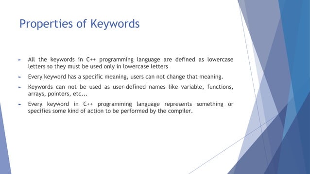 Keywords Identifiers Datatypes In C Ppt