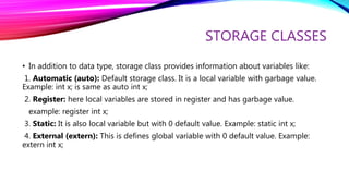 Keywords in c language | PPTX