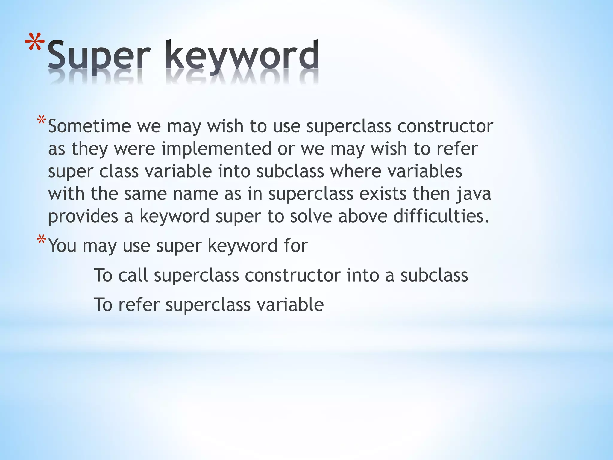 Keywords of java | PPTX