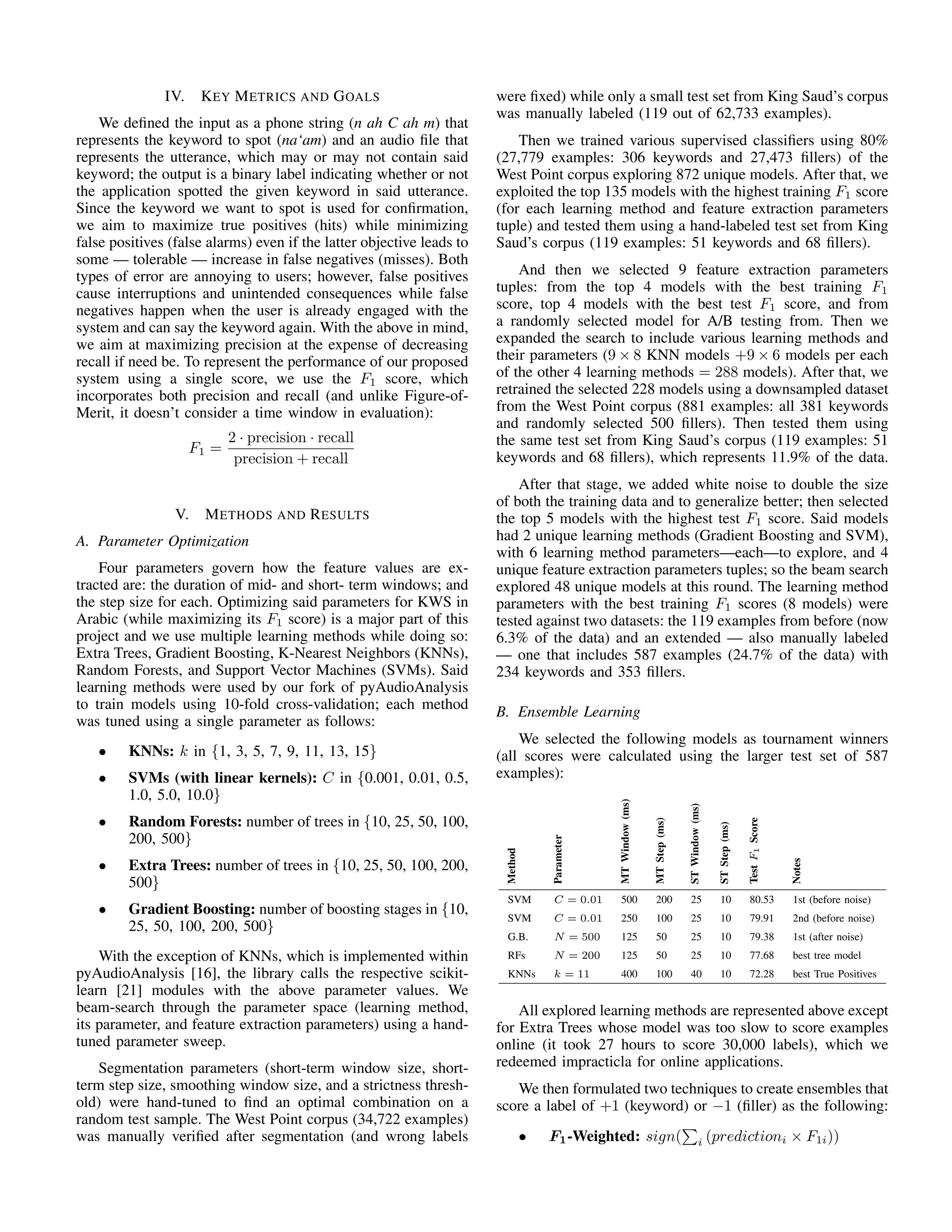 Semi-Supervised Keyword Spotting in Arabic Speech Using Self-Training Ensembles | PDF