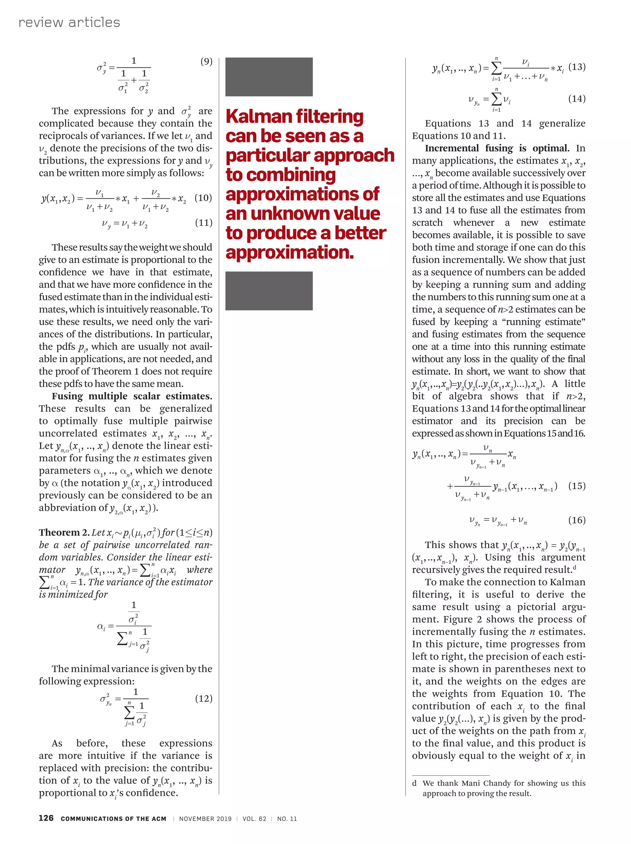 An Elementary Introduction to Kalman Filtering | PDF