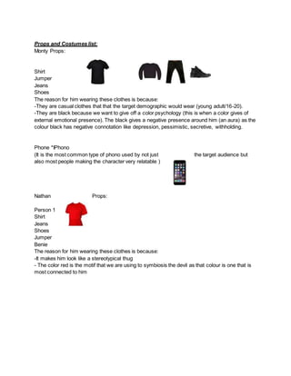 Props and costumes | PDF