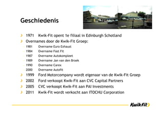 Kwik-Fit algemene presentatie | PDF