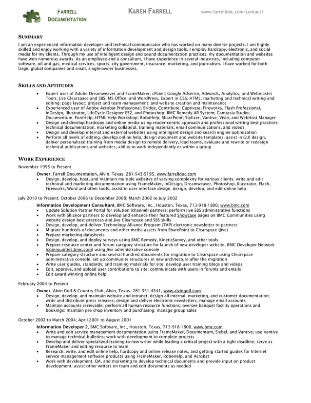 Resume of Karen Farrell | PDF