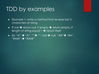 Lập trình hướng kiểm thử - Test Driven development | PPT