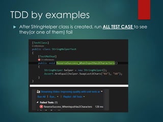 Lập trình hướng kiểm thử - Test Driven development | PPT