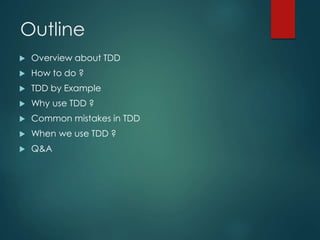 Lập trình hướng kiểm thử - Test Driven development | PPT