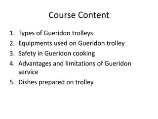 gueridon service | PPTX