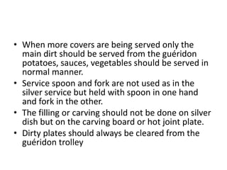 gueridon service | PPTX