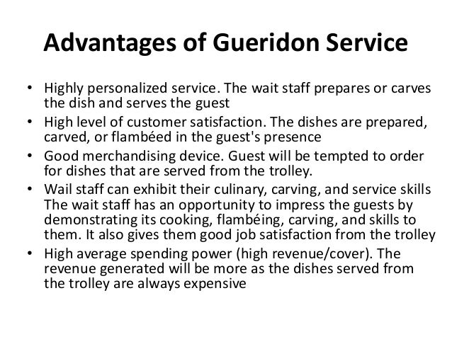gueridon service