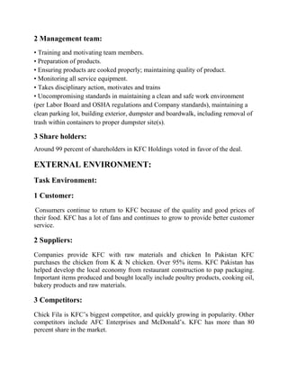Kfc | DOCX | Food Industry | Industries