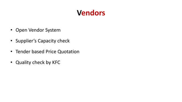 KFC Supply Chain Management | PPTX