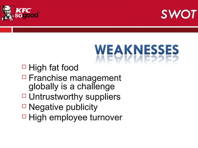 KFC SWOT | PPT