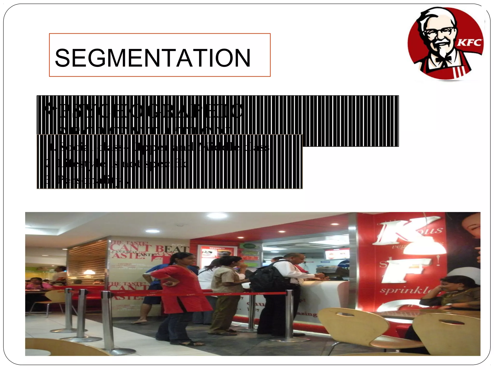 KFC : STP, BCG MATRIX, ENVIROMENT ANALYSIS, SUPPLY CHAIN,PRODUCT ...