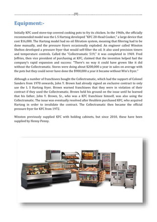Project on KFC in words | DOCX