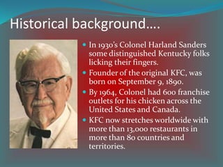 KFC MARKETING STRATEGIES | PPTX