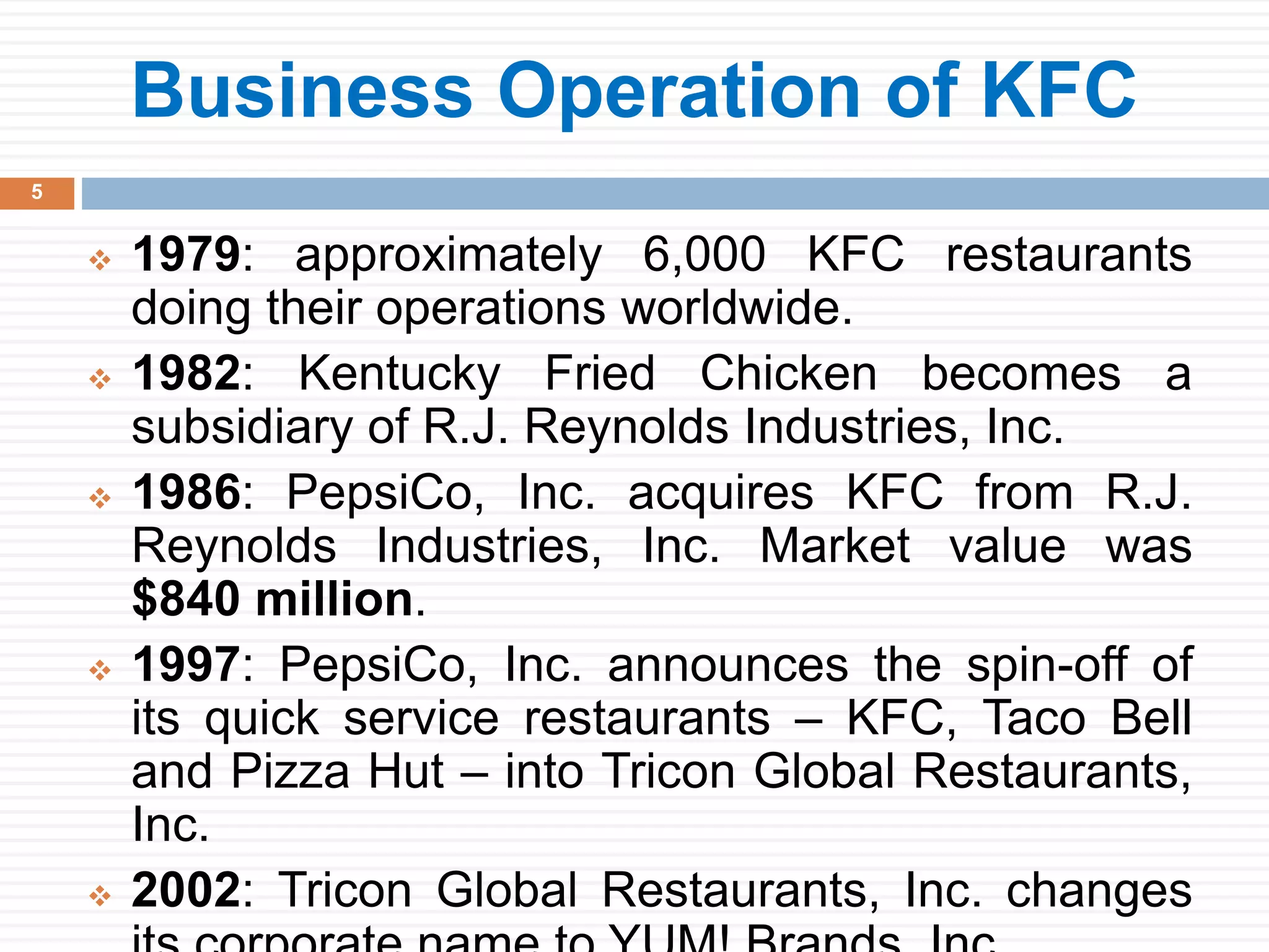 Overview of KFC | PPTX