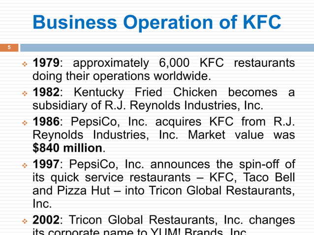Overview of KFC | PPTX | Food Industry | Industries