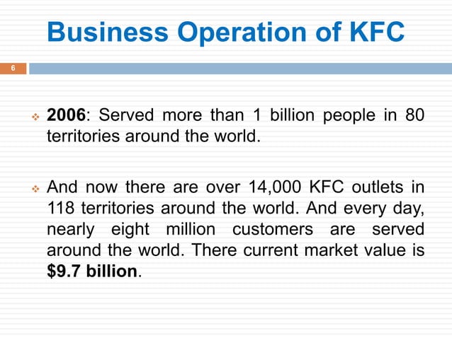 Overview of KFC | PPTX | Food Industry | Industries