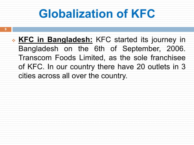 Overview of KFC | PPTX | Food Industry | Industries