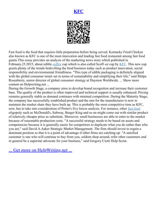 KFC | PDF