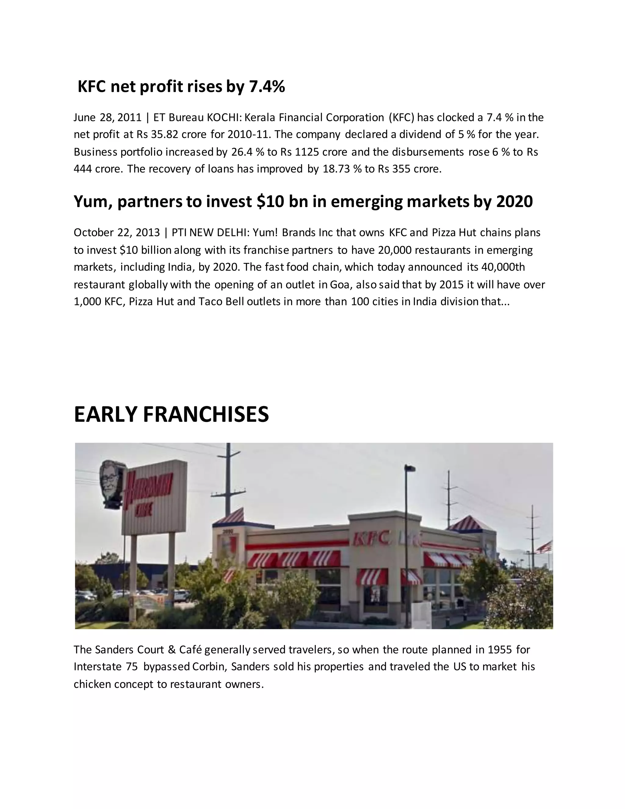 MINOR PROJECT REPORT ON KFC | DOCX