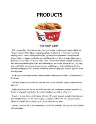 MINOR PROJECT REPORT ON KFC | PDF