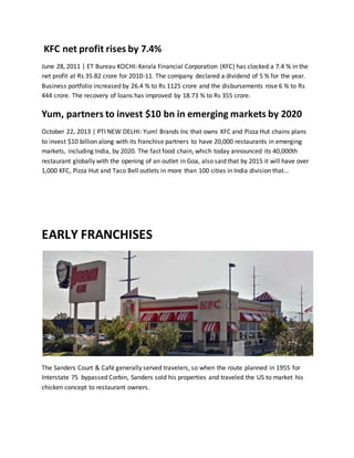 MINOR PROJECT REPORT ON KFC | PDF