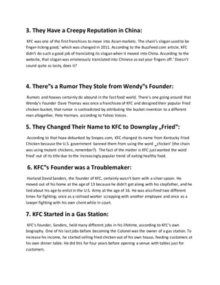 MINOR PROJECT REPORT ON KFC | PDF