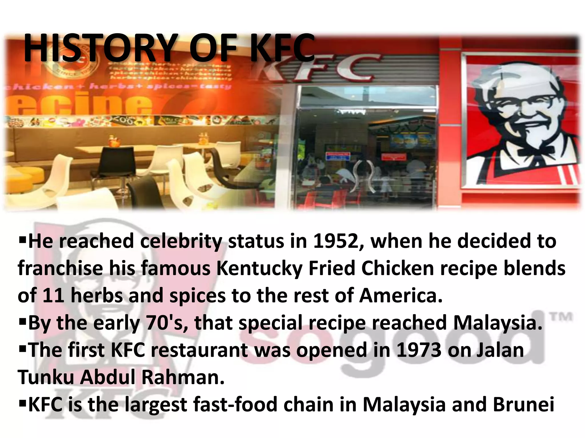 KFC PRESENTATION SLIDE | PPTX