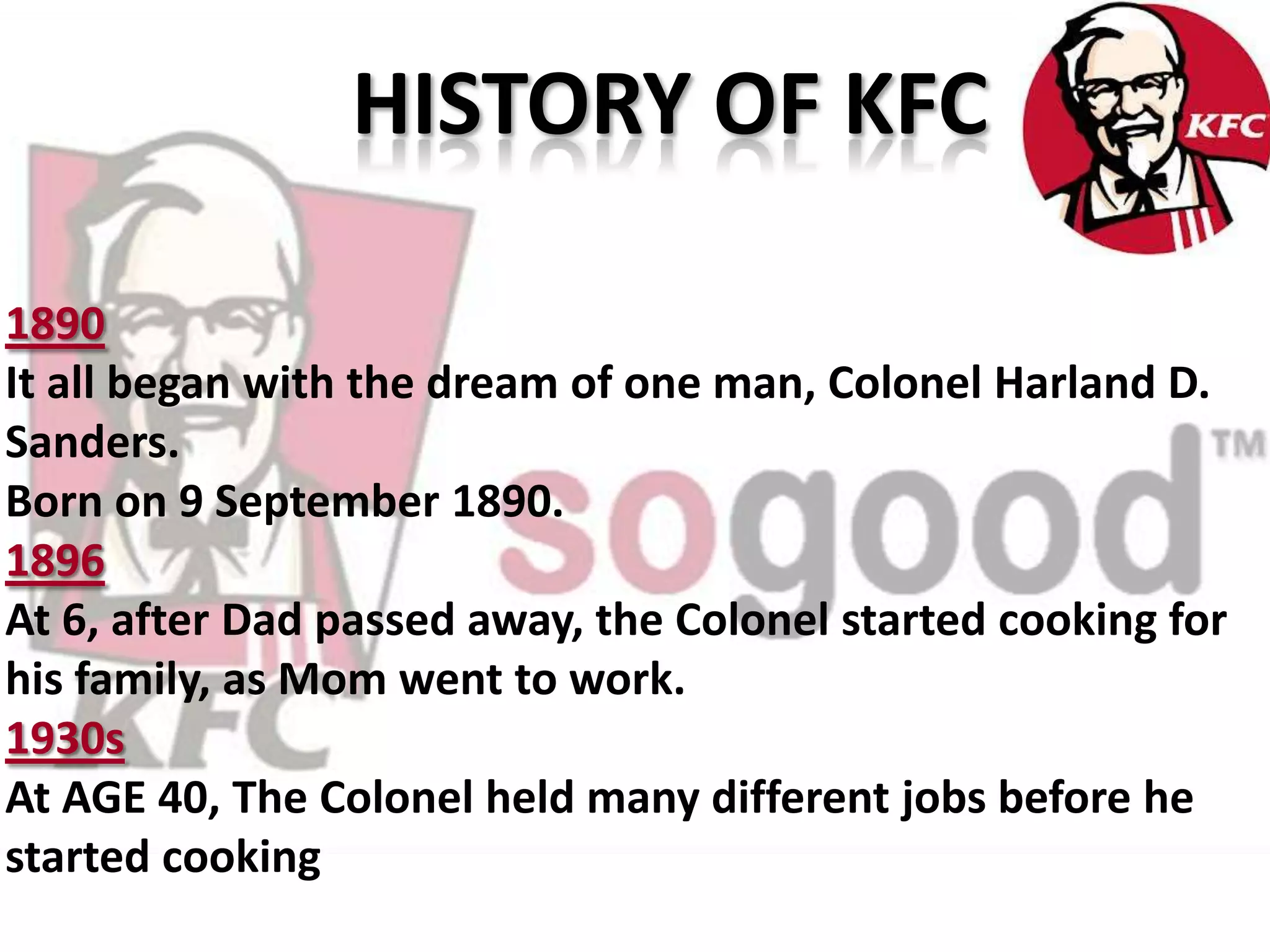 KFC PRESENTATION SLIDE | PPTX